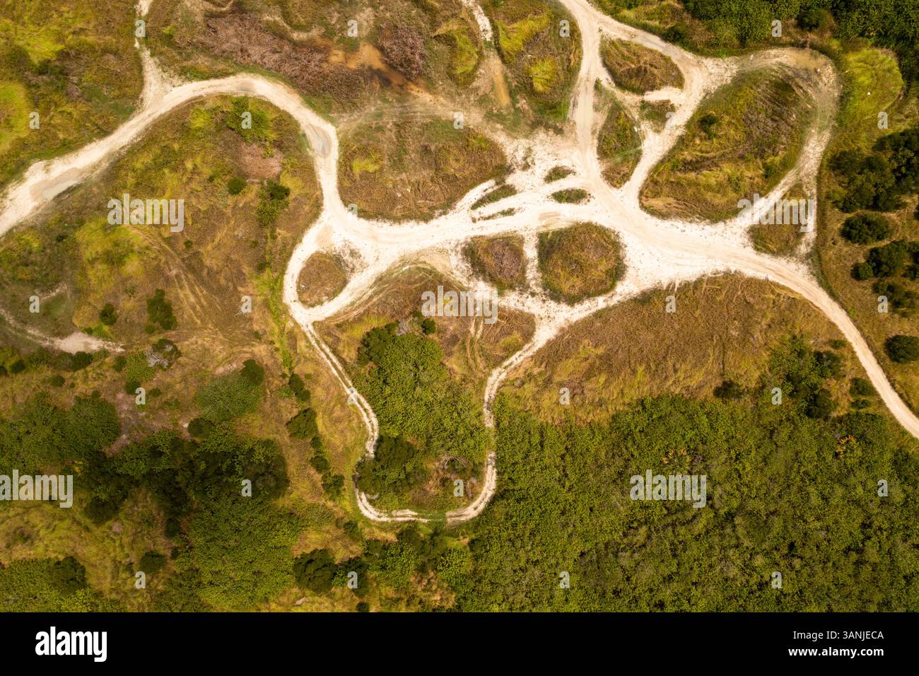 Aerial view winding dirt trails hi-res stock photography and images - Alamy