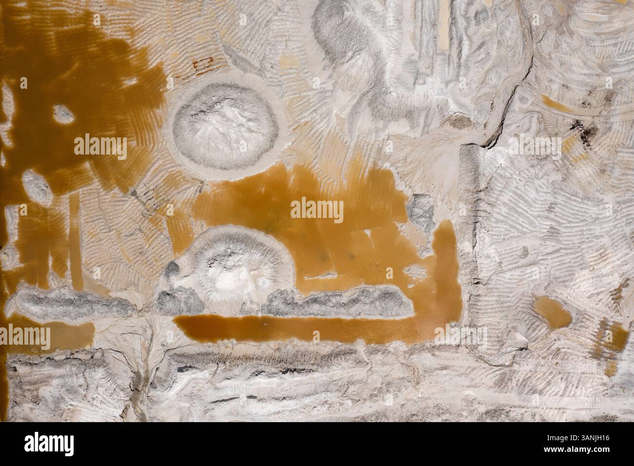 Aerial view of abstract landscape with earthy textures and patterns ...