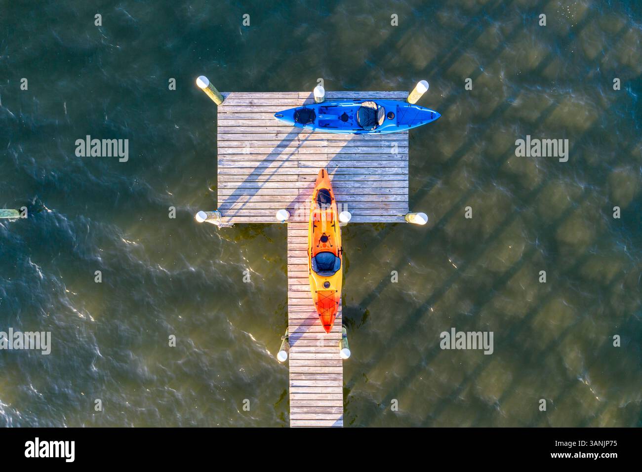 Aerial view jetty canoe hi-res stock photography and images - Alamy