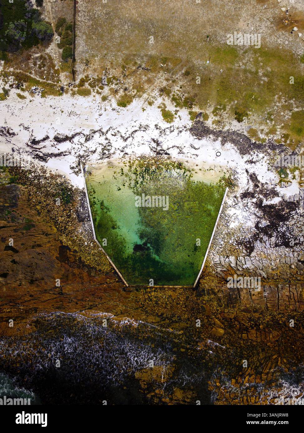 Aerial view of the Infinity Pool, a natural rock pool along the ...