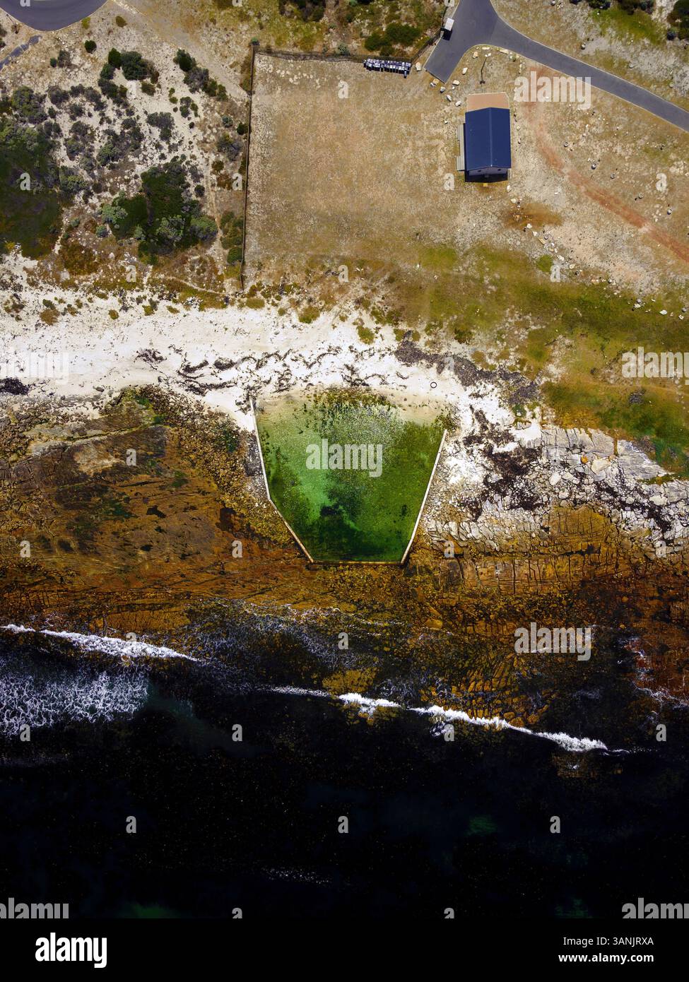Aerial view of the Infinity Pool, a natural rock pool along the ...