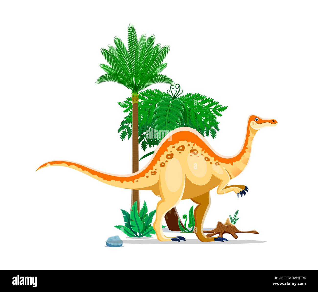 Deinocheirus prehistoric dinosaur character. Isolated cartoon vector ...