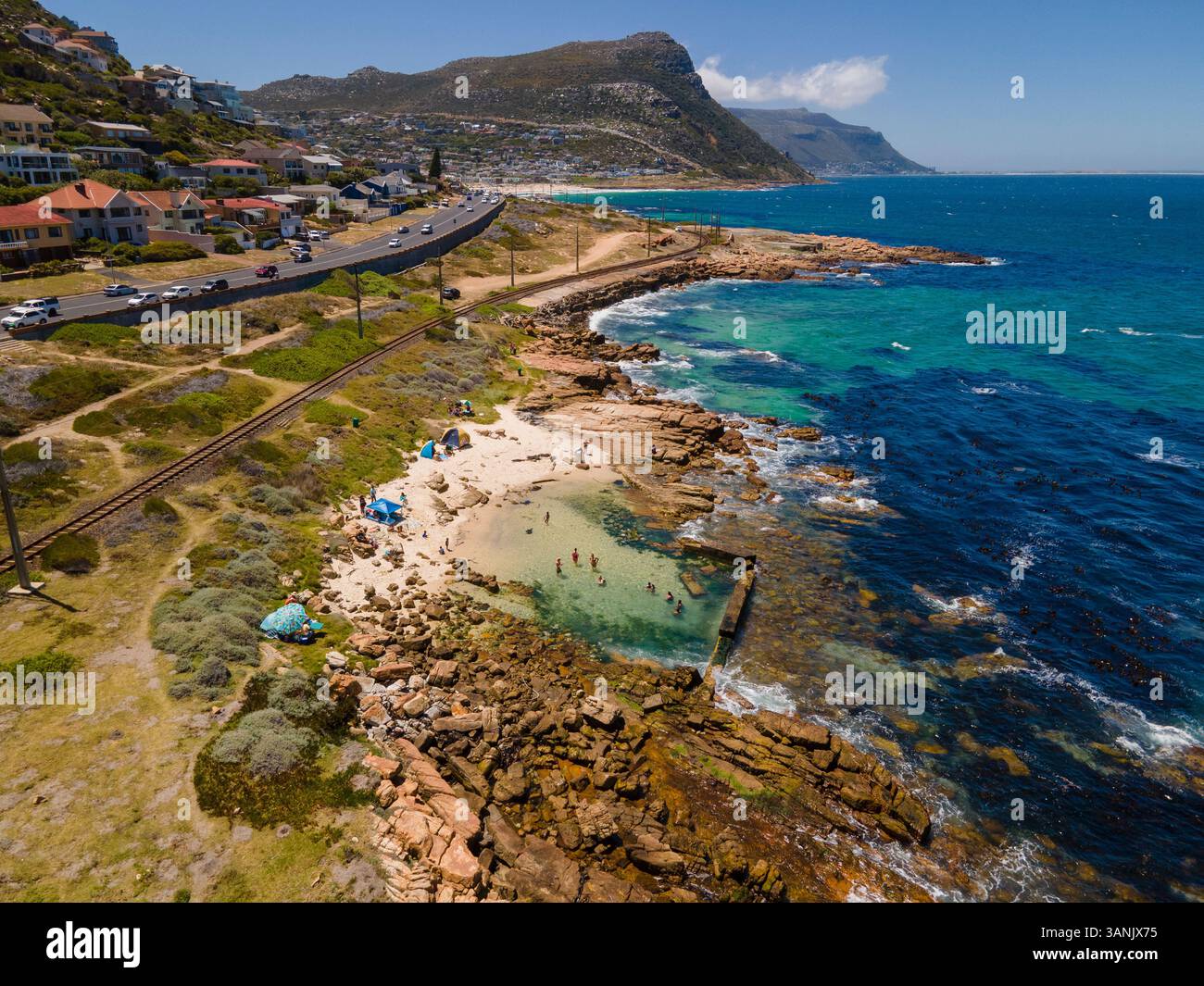 Aerial view of Shelley Point Tidal Pool popular destination of swimmers ...