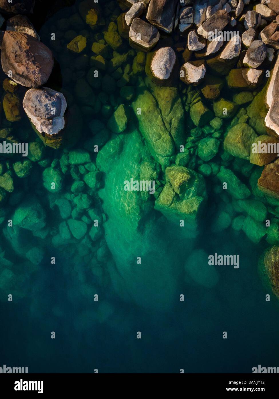 Aerial view of Mumbo Island Lake Malawi National Park, Salima, Malawi ...