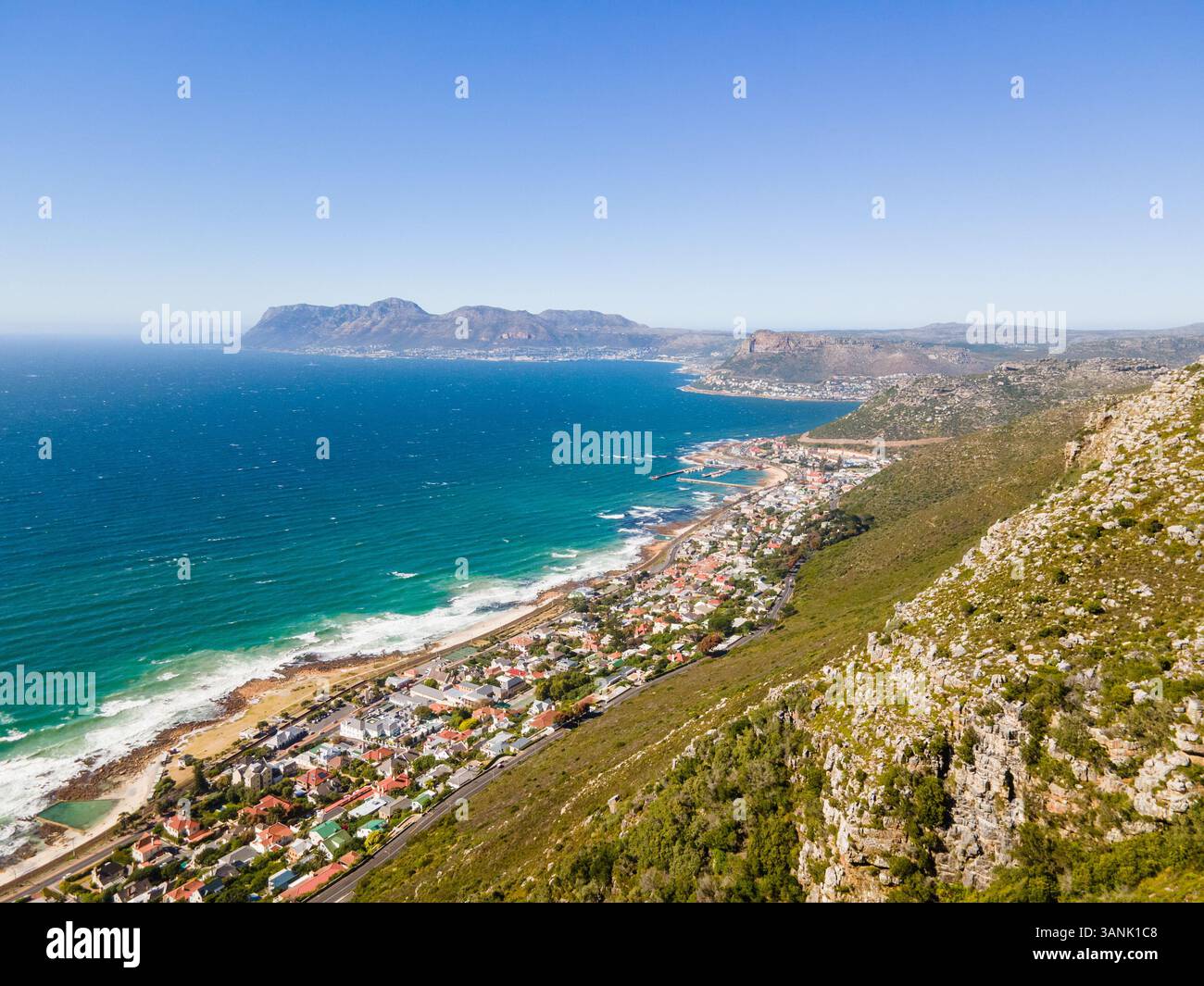 Aerial view of Kalk Bay harbour, Cape Town, South Africa Stock Photo ...