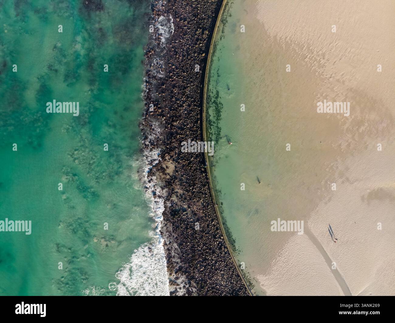 Aerial view of Strandfontein tidal pool, Cape Town, South Africa Stock ...