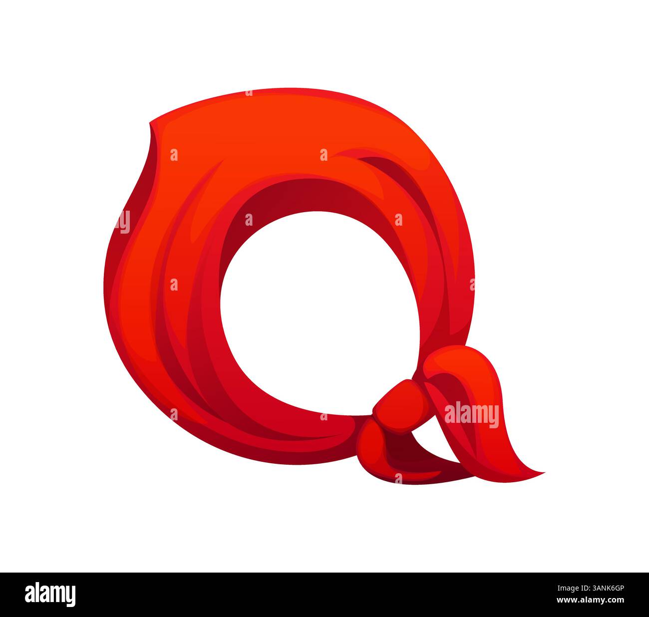 Wild West cowboy bandana font typeface letter Q. Wild West history sign ...