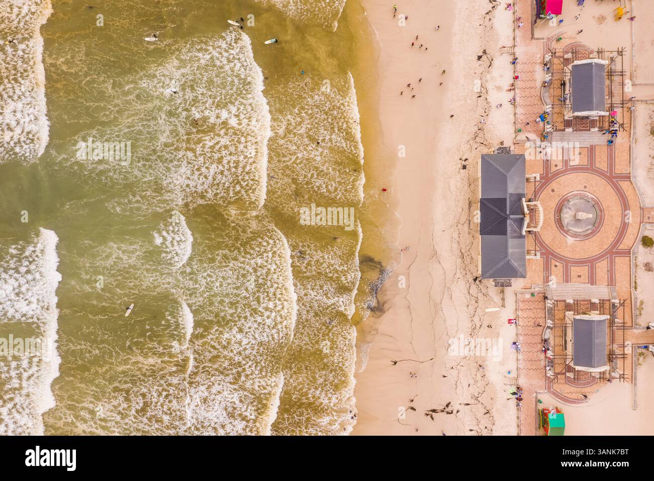 Aerial view of Muizenberg Beach at Cape Town, South Africa Stock Photo ...