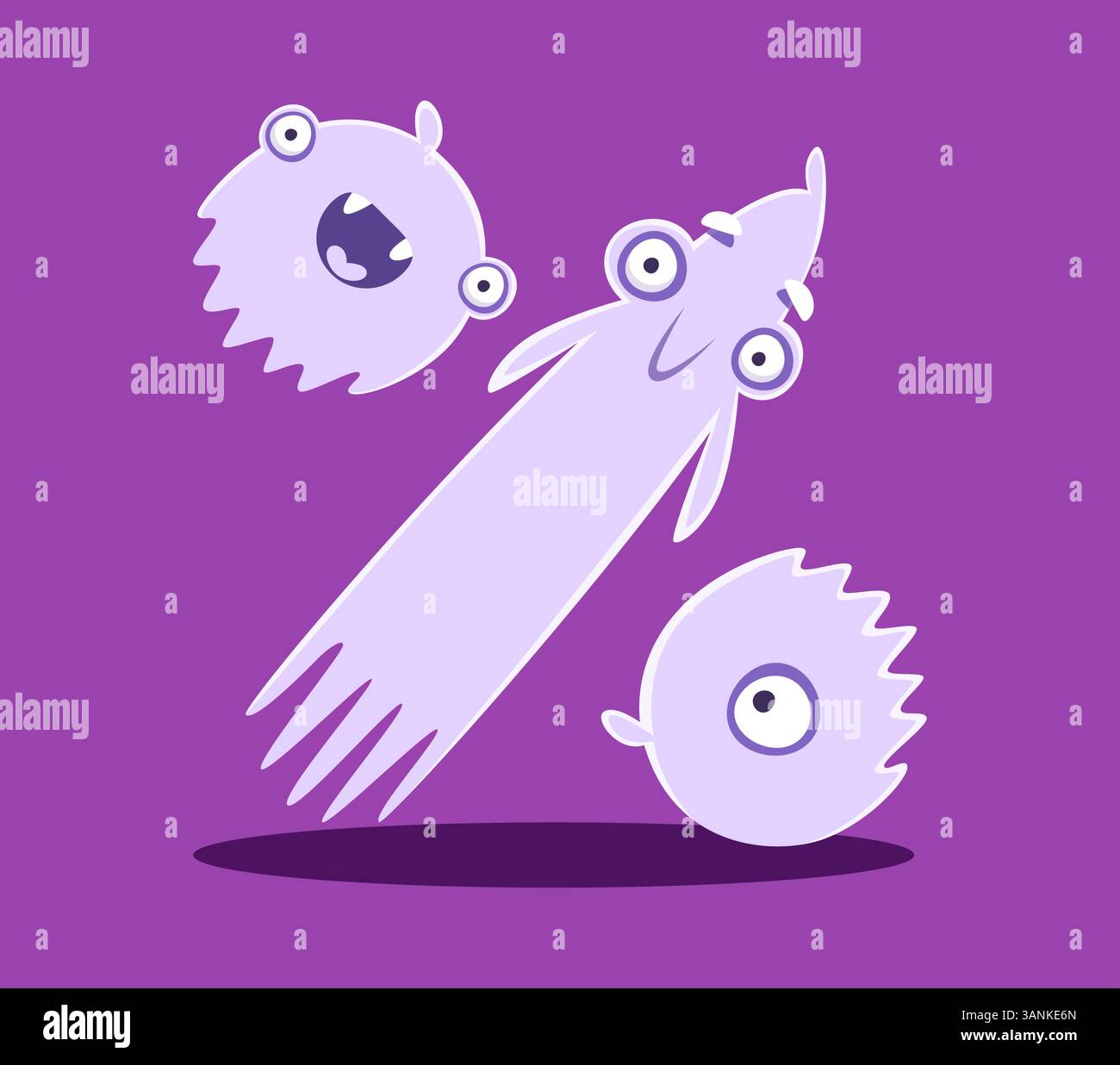 Halloween font punctuation percent sign funny monster character ...