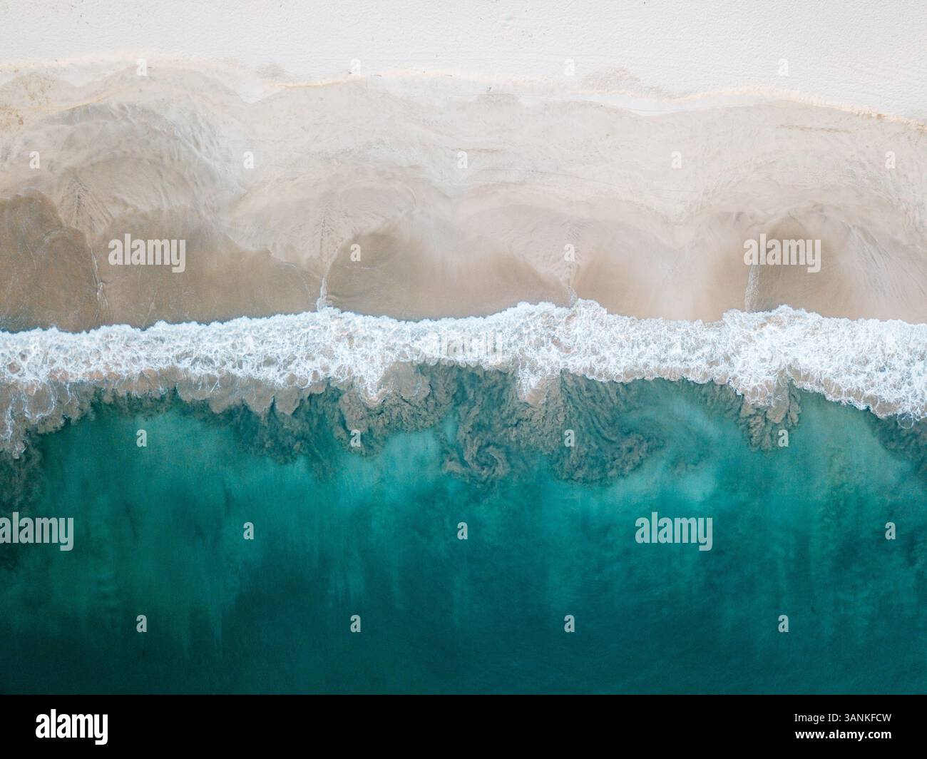 Aerial view of sandy beach with wave in Lampuuk, Aceh, Indonesia Stock ...