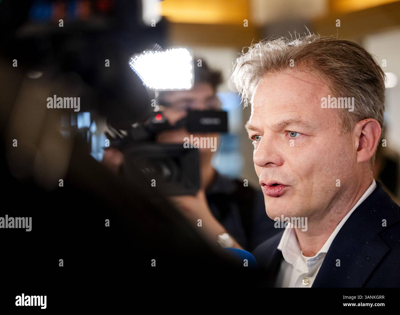 DEN HAAG - Pieter Omtzigt (NSC) arrives for voting after the weekly ...