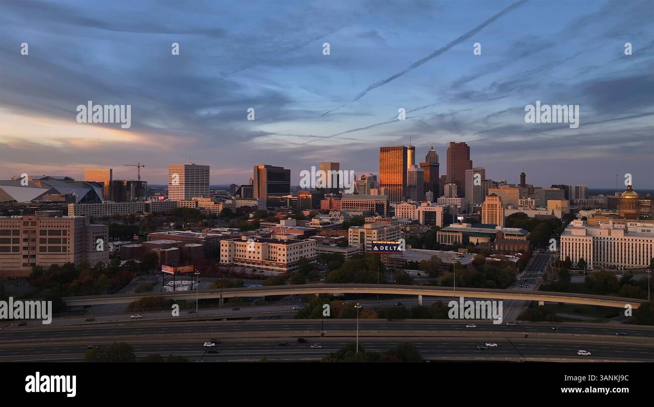 Atlanta, United States - 31 January 2025: Aerial view of the beautiful ...