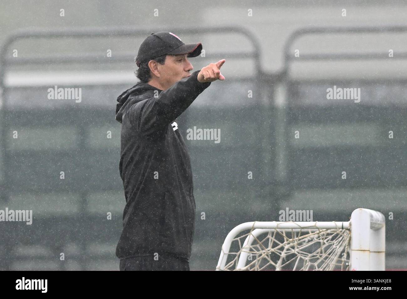 AC Monza's head coach Alessandro Nesta during training session at ...