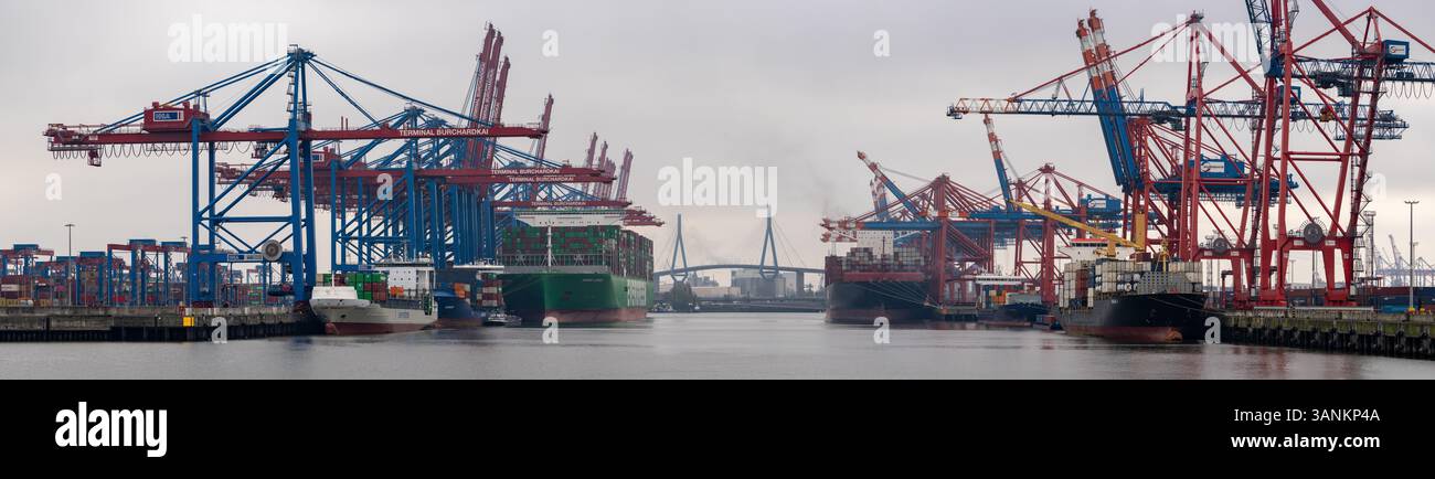 Cloudy Day at the Port of Hamburg: Container Terminals and Global ...