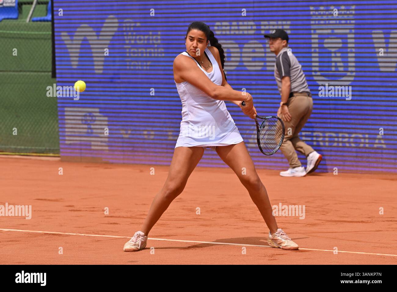 April 14, 2025, Madrid, Madrid, Spain: RUTH ROURA LLAVERIAS playing match of the X ITF W100 ...