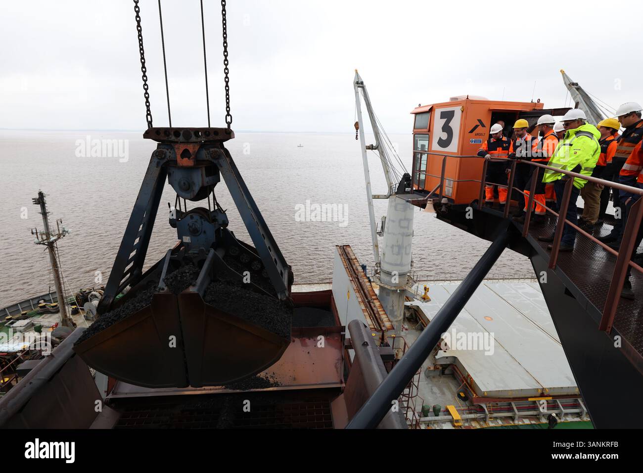 Business Secretary Jonathan Reynolds observes as coking coal is ...