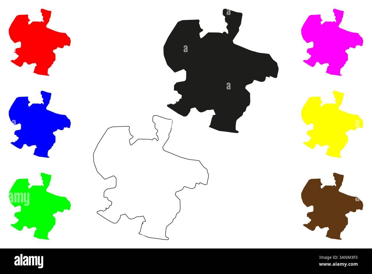 Kadapa city (Republic of India, State of Andhra Pradesh) map vector ...