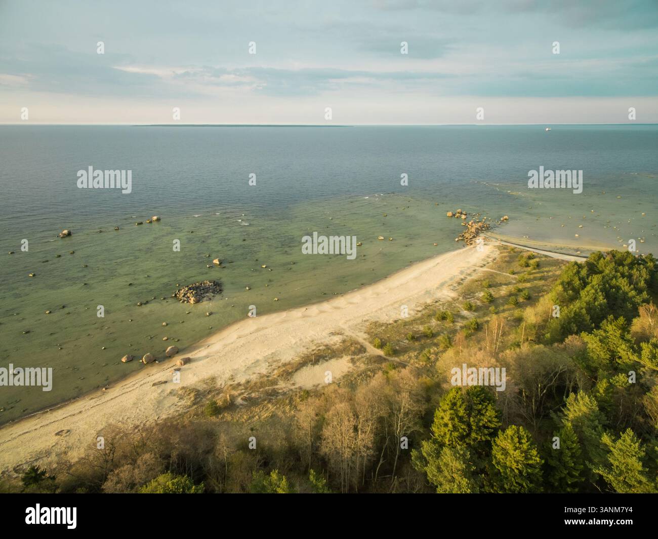 Aerial view of baltic sea and estonian coast Stock Photo - Alamy
