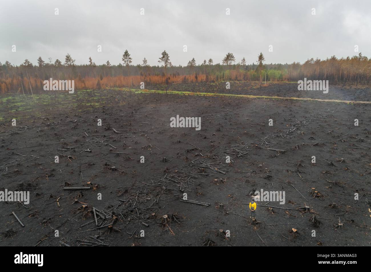 Aerial flight over man standing hi-res stock photography and images - Alamy