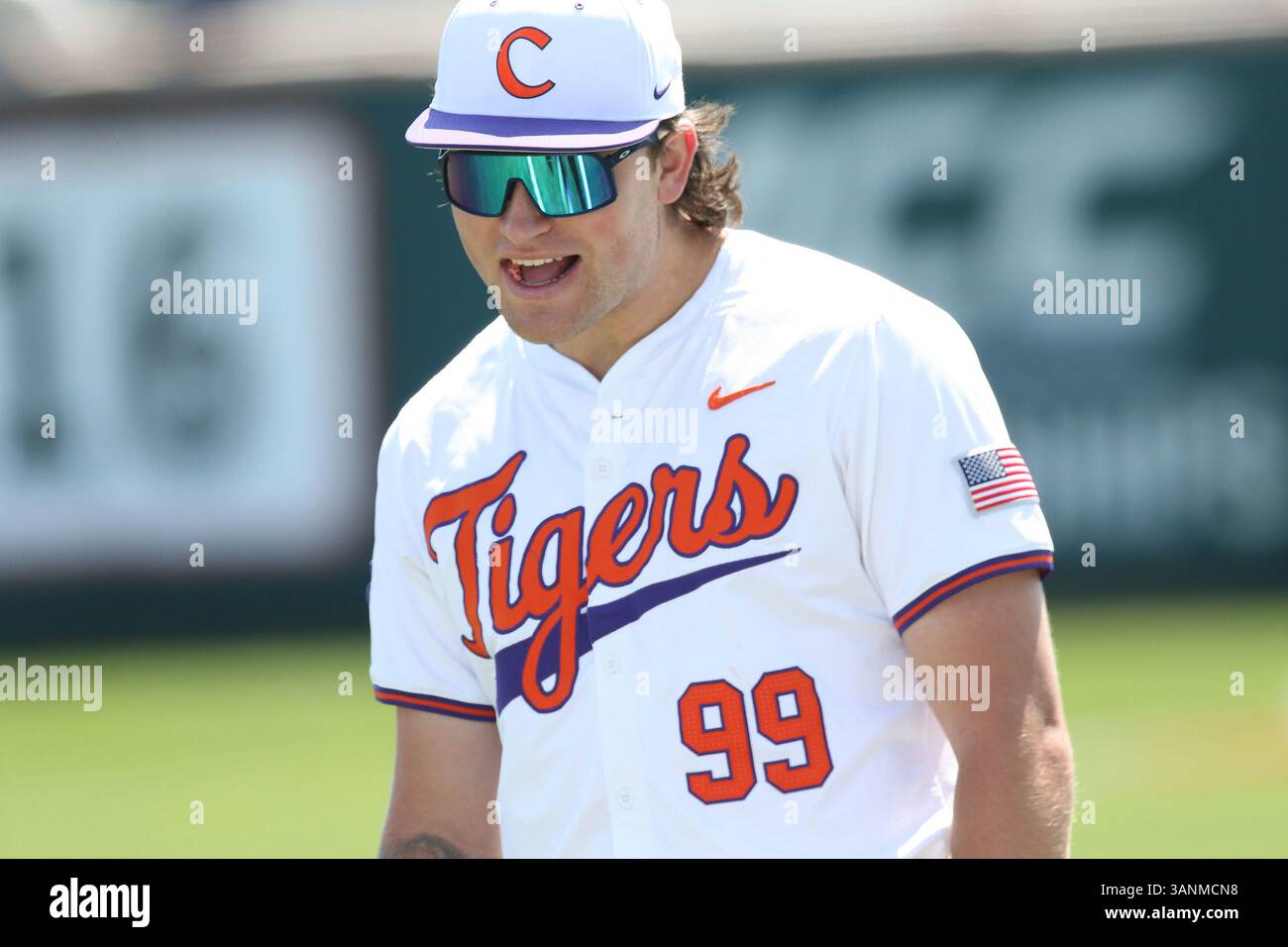 CLEMSON, SC - APRIL 13: Clemson Tigers infielder Collin Priest (99 ...