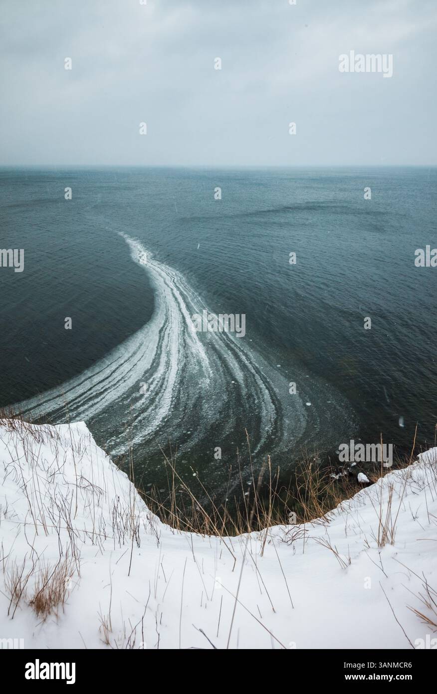 Aerial panoramic view of frozen sea in Estonia Stock Photo - Alamy