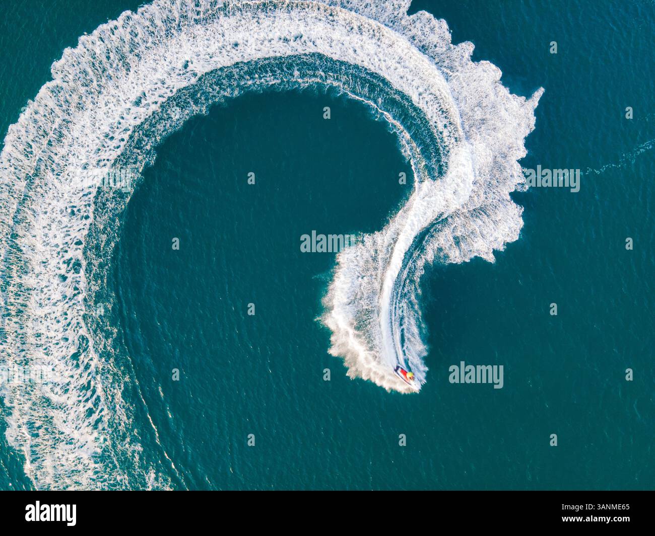 Aerial view of jet ski on Adriatic sea in Vrsi, Croatia Stock Photo - Alamy