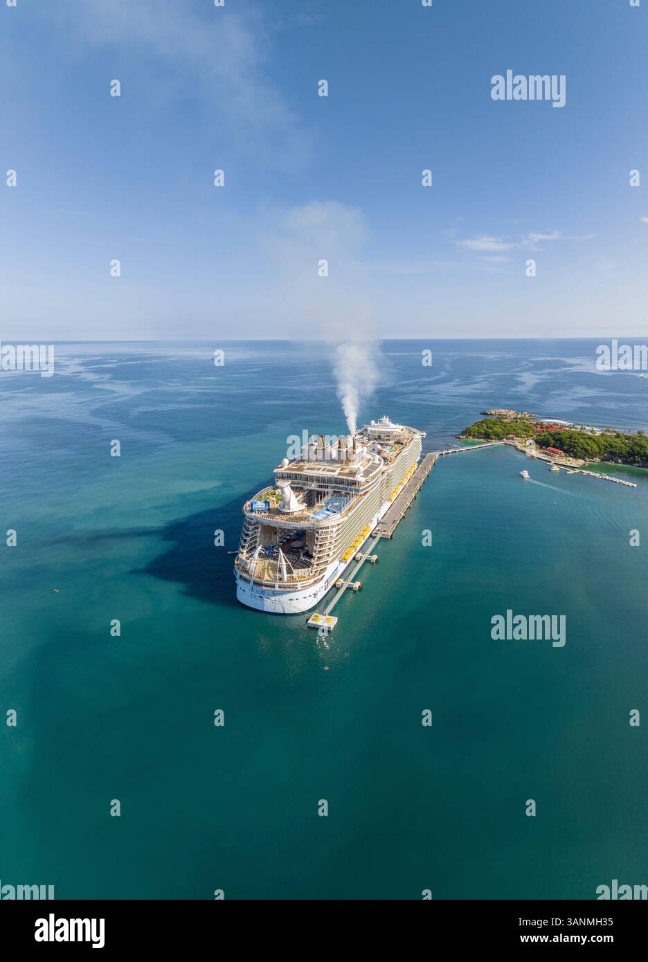 Cap-Haïtien, Haiti - 16 April 2024: Aerial view of Labadee, Allure of ...