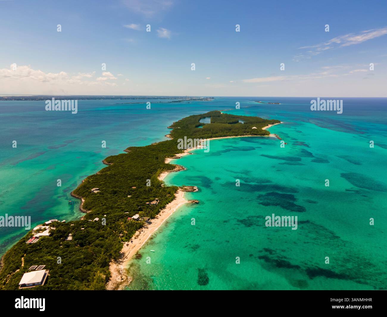 Aerial view of Rose Island, New Providence, The Bahamas Stock Photo - Alamy