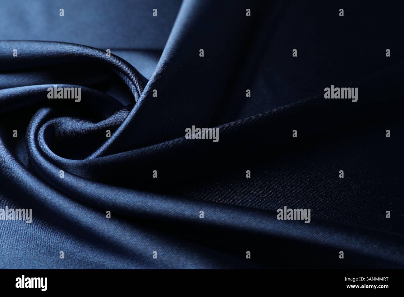Blue crumpled silk fabric as background, closeup Stock Photo - Alamy