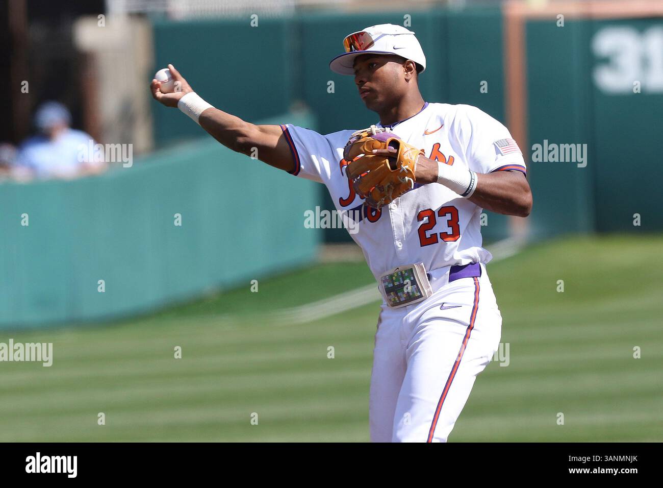 CLEMSON, SC - APRIL 13: Clemson Tigers infielder Jarren Purify (23 ...