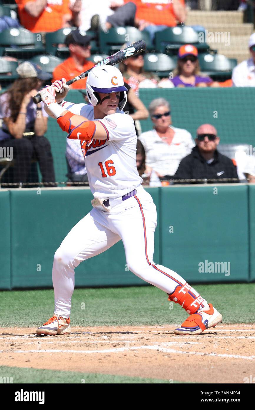CLEMSON, SC - APRIL 13: Clemson Tigers infielder Luke Gaffney (16 ...
