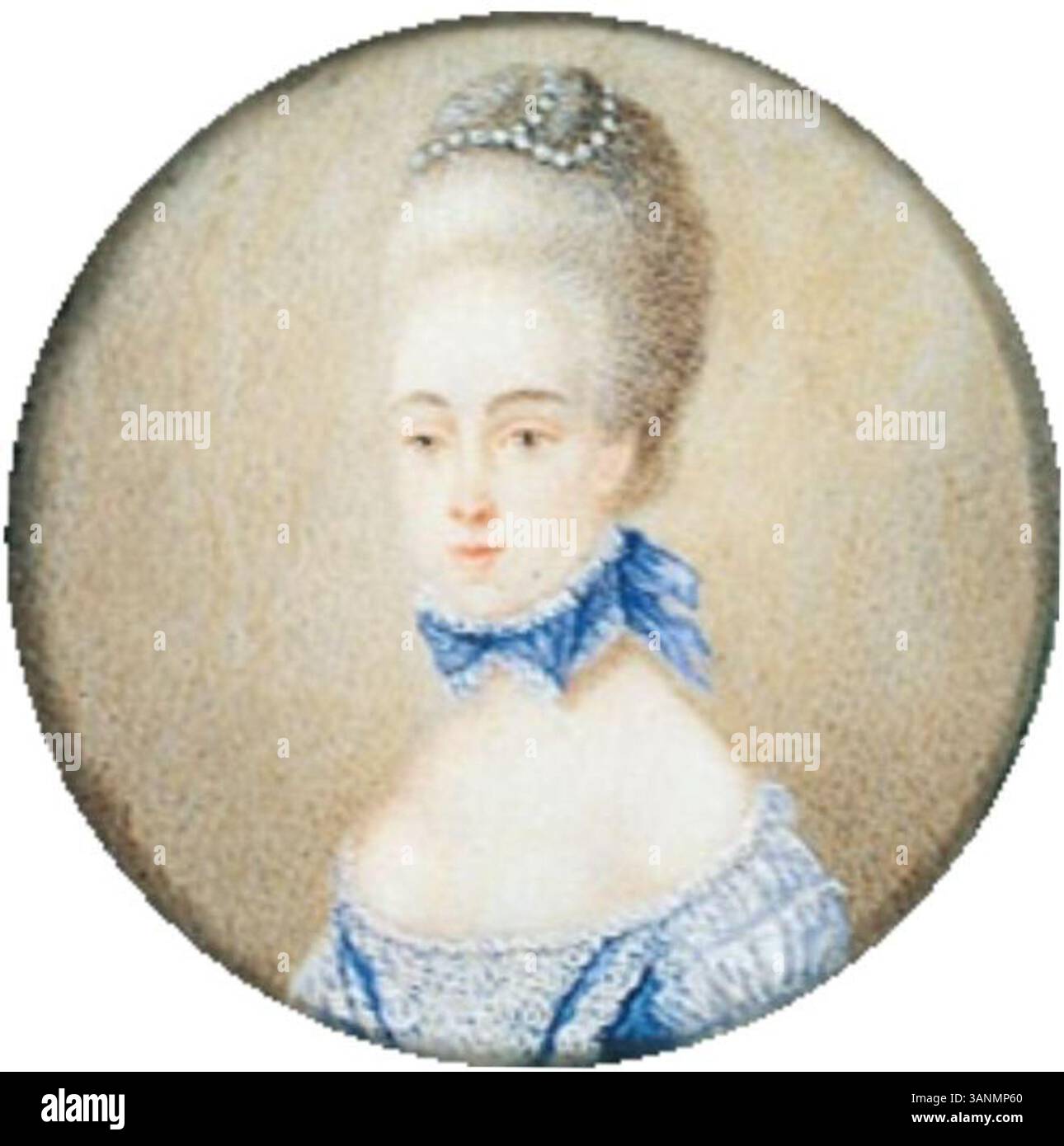 18th-century miniature portrait of Maria Amalia of Austria, Duchess of ...