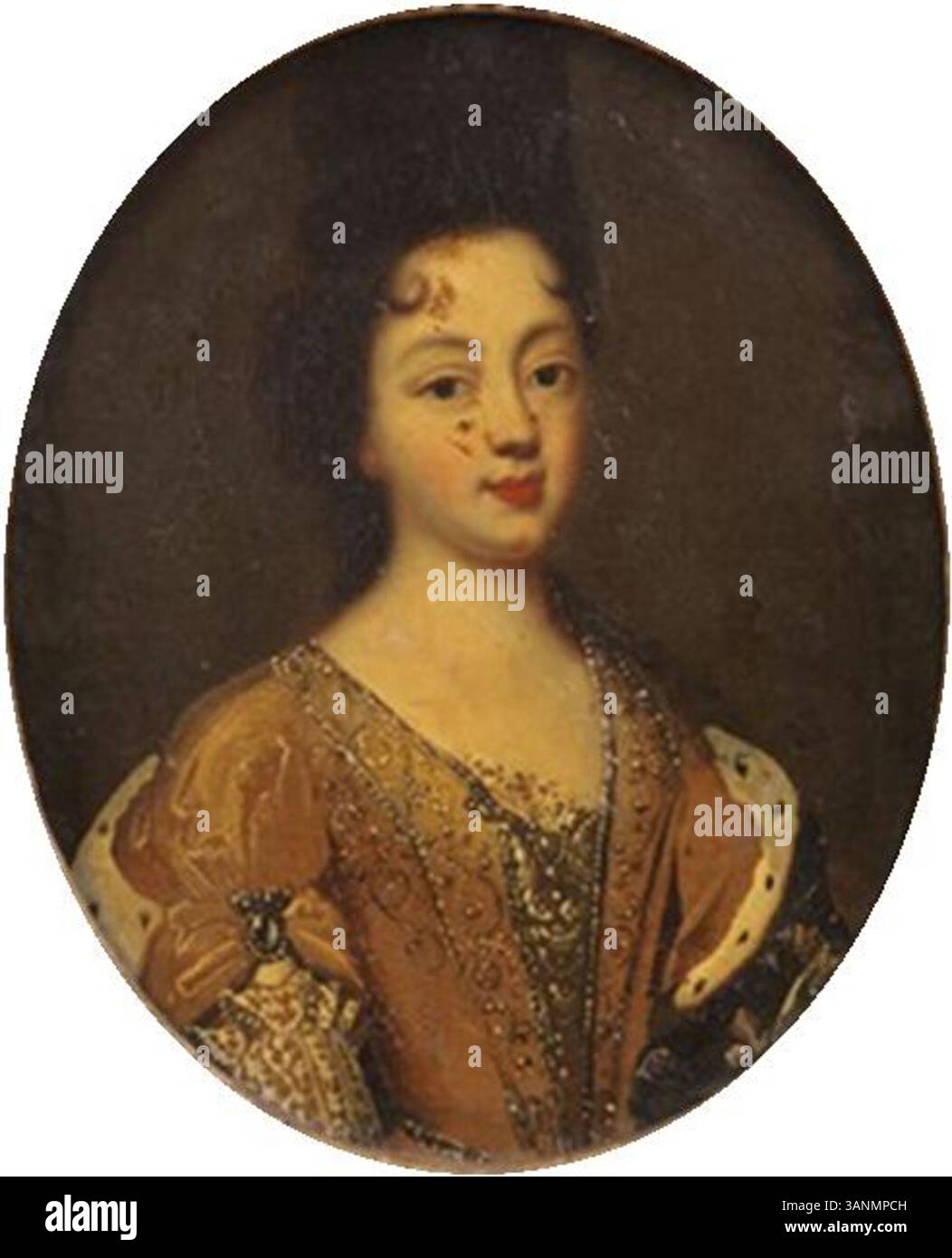 This 1690 portrait from the French School features an elegant French ...