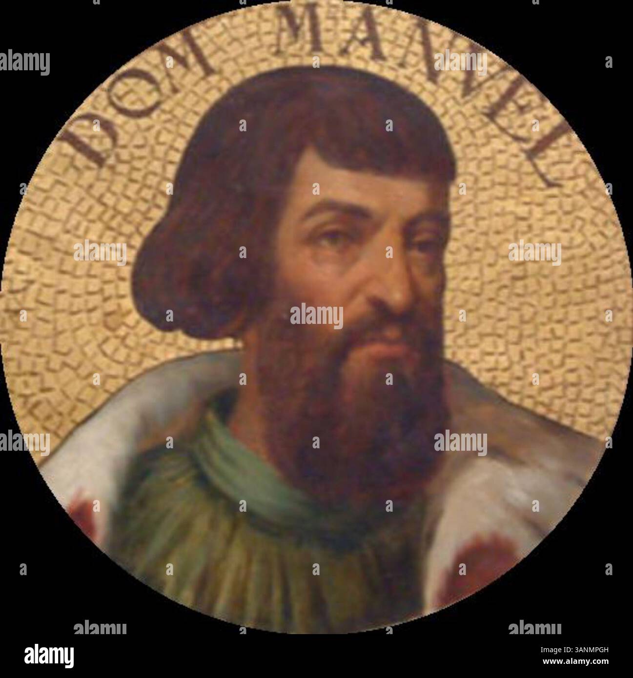 A portrait of King Manuel I of Portugal, painted by Adolfo de Sousa ...