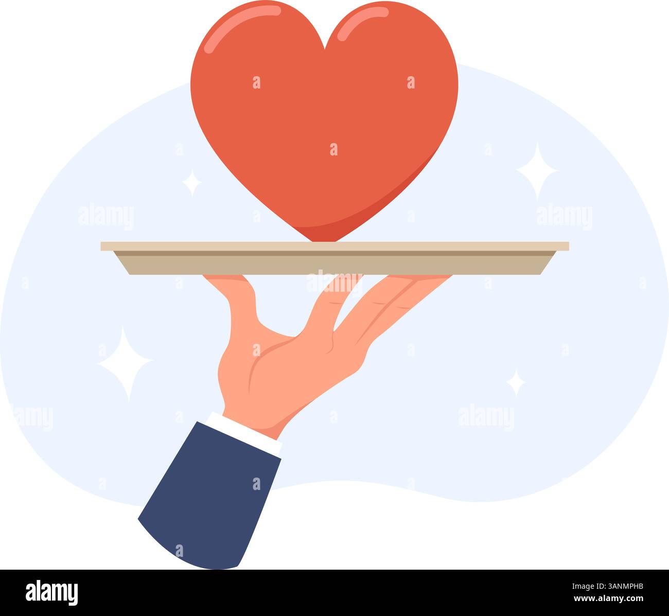 Proposal of serving the dish Stock Vector Images - Alamy