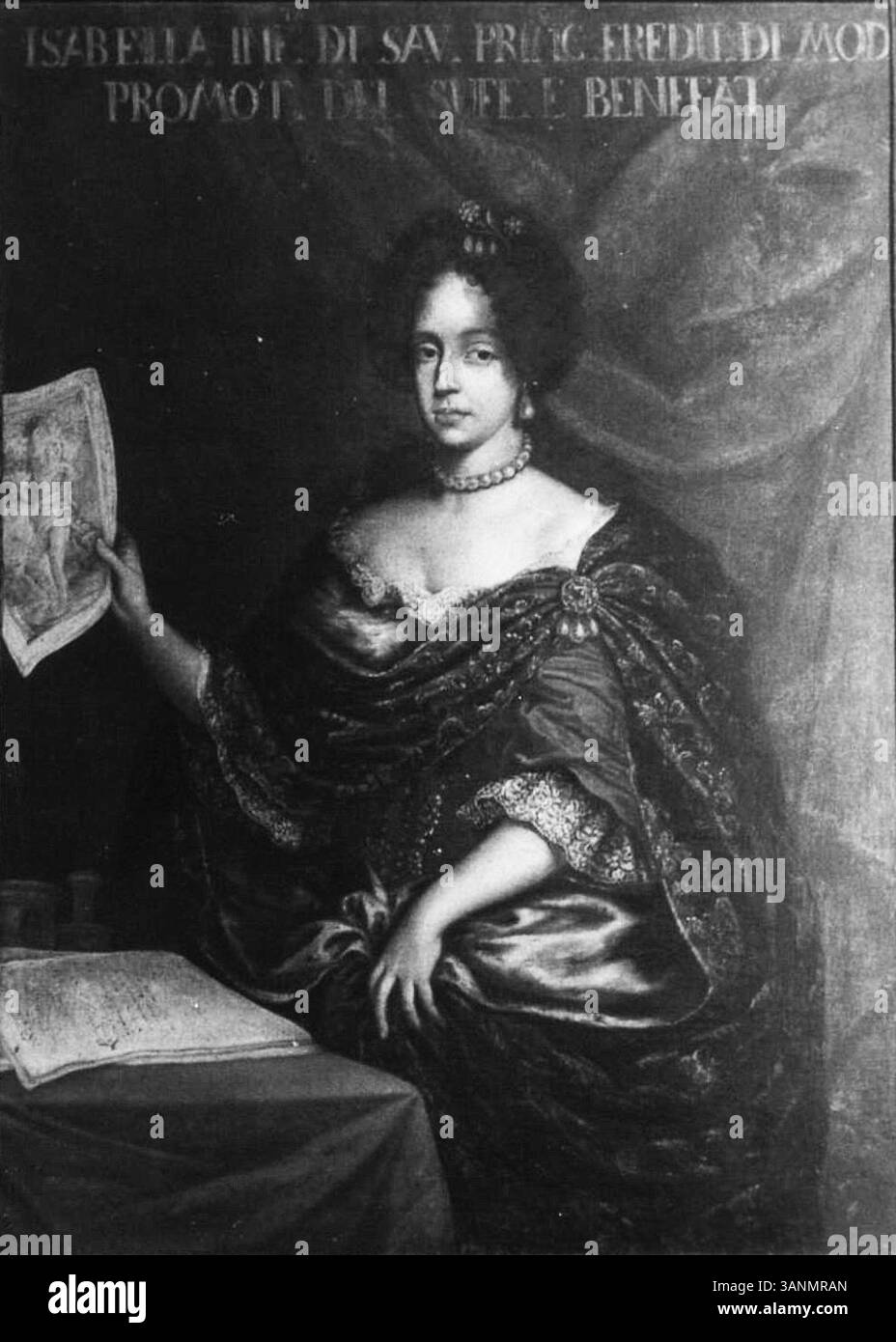 Portrait of Isabella of Savoy, Hereditary Princess of Modena, wife of ...