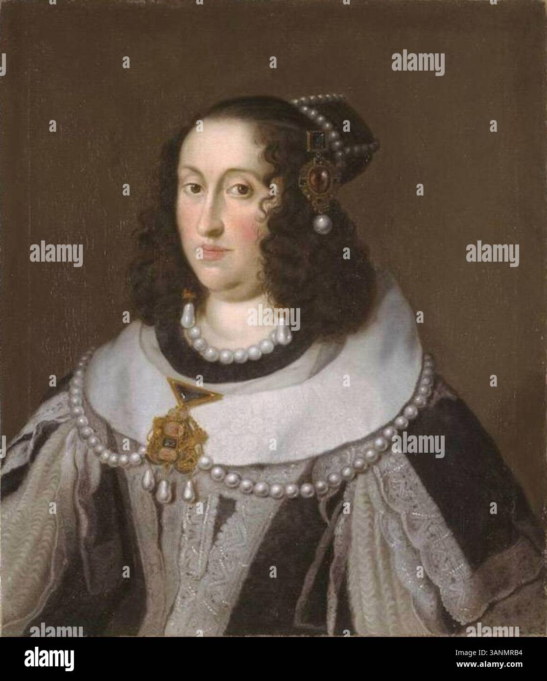 The 17th-century portrait of Archduchess Maria Anna of Austria, painted ...