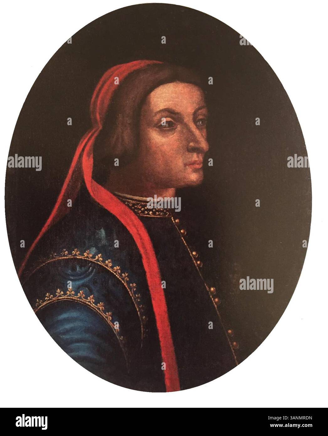 This 14th-century portrait features Guido Gonzaga, a prominent figure ...