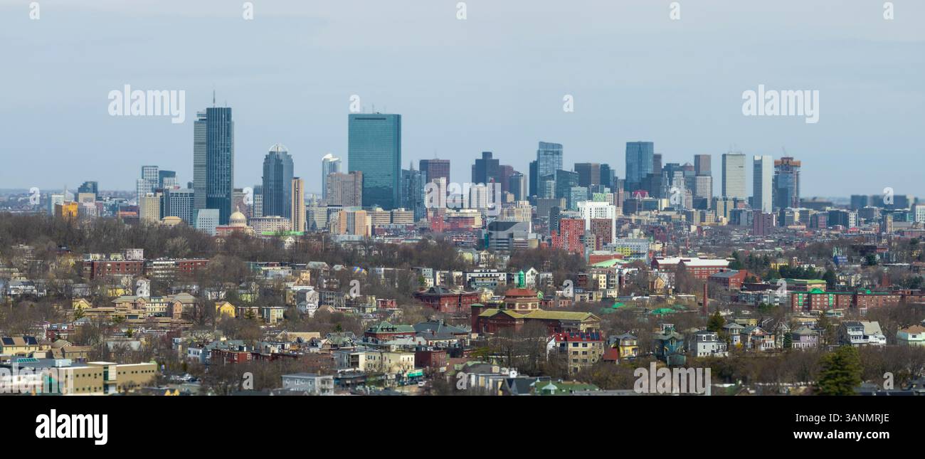 Aerial view of beautiful skyline and modern buildings in panoramic ...