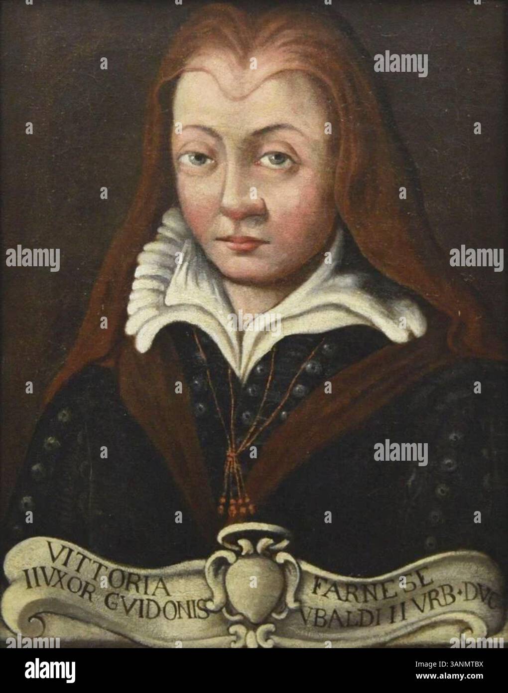 This 17th-century portrait, attributed to the Marchegian School, depicts Vittoria Farnese, the ...