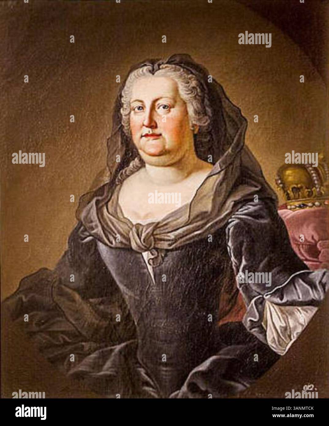 Portrait of Elisabeth Christine, widow of Holy Roman Emperor Charles VI ...