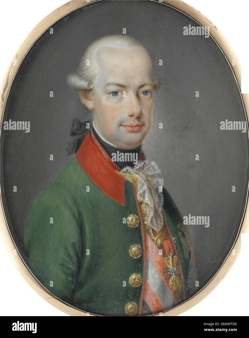This 1791 miniature portrait by H*** Johns depicts Leopold II, Holy ...