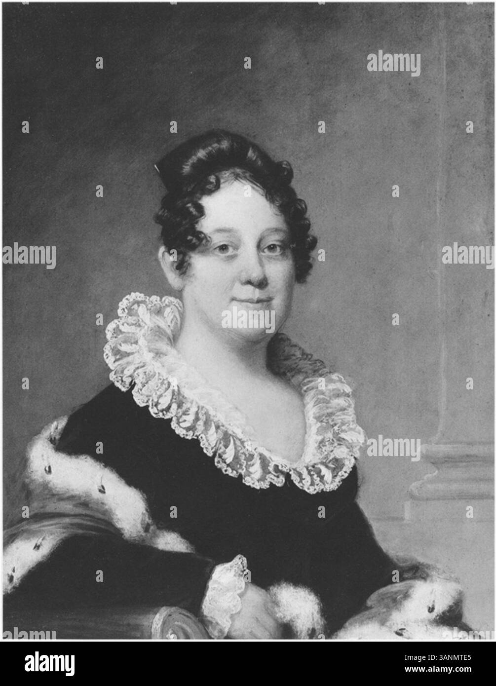 Portrait of Eliza West Lander, wife of Edward Lander, painted by James ...