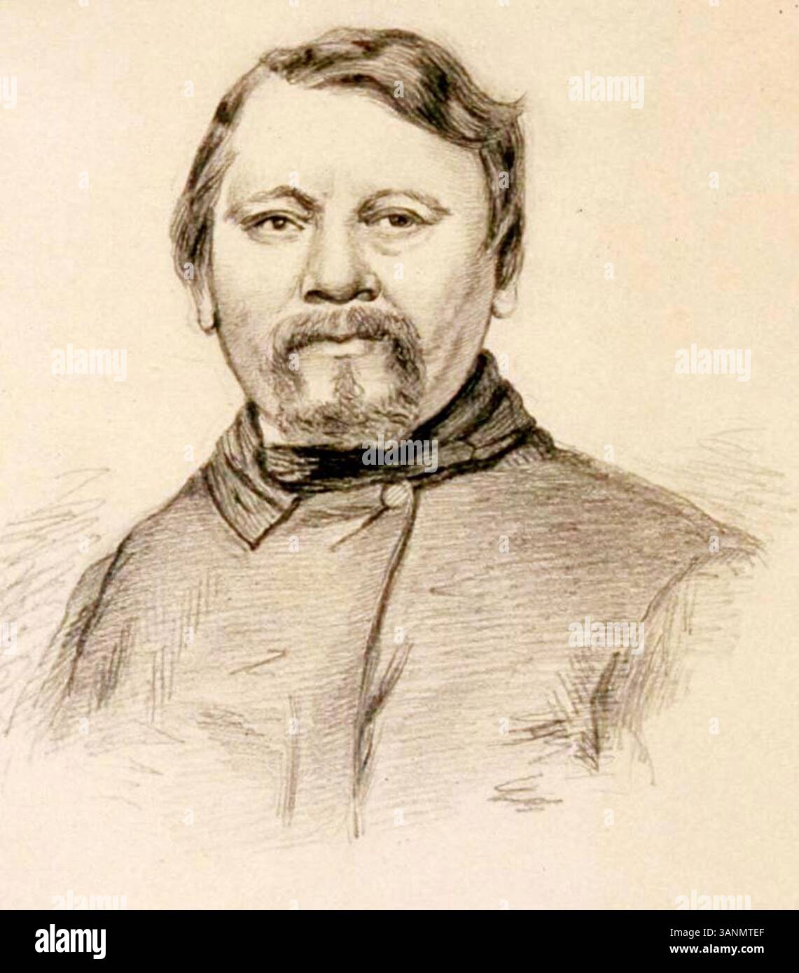 This drawing of Auguste Nefftzer, created around 1880, shows the French ...