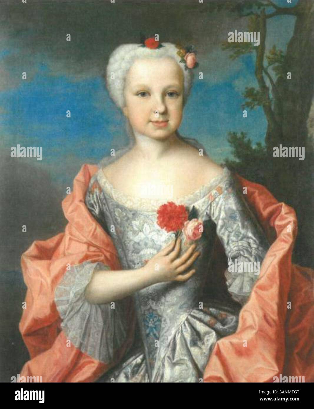 The portrait of Karoline Luise of Hesse-Darmstadt, painted by Johann ...