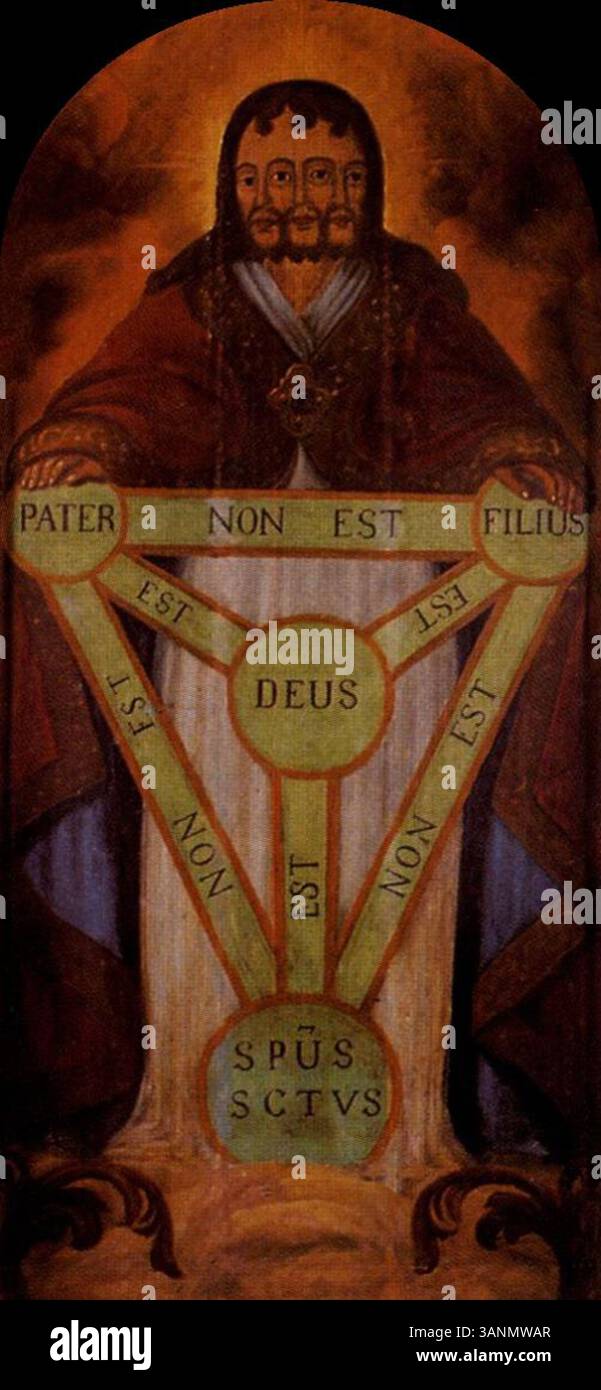 17th-century painting of the Holy Trinity, located in the Chapel of ...