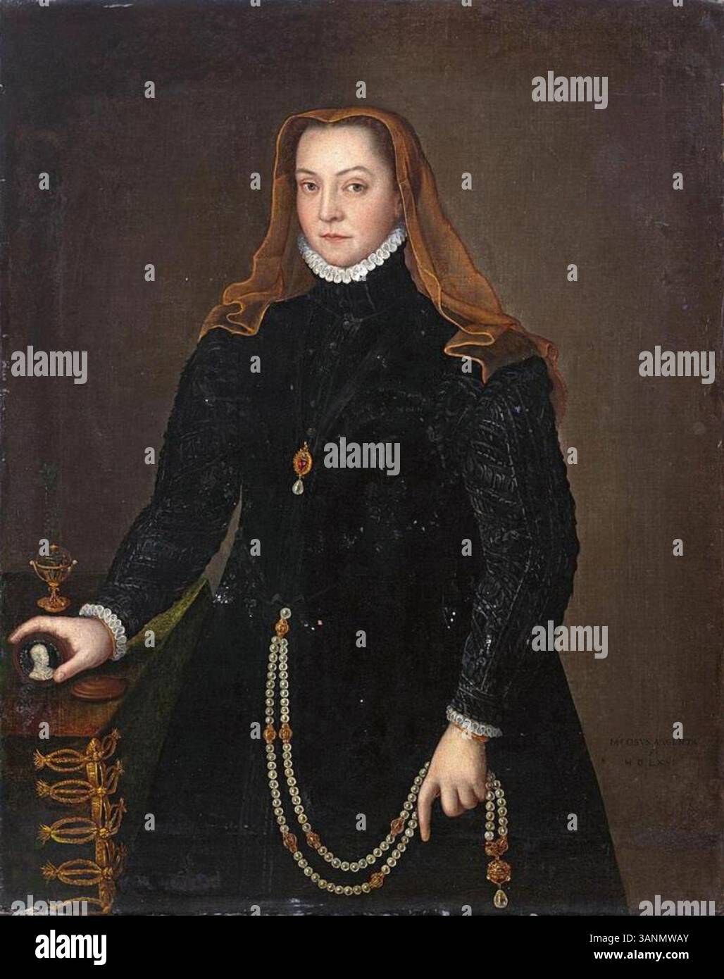 This 1566 portrait of Vittoria Farnese by Giacomo Vighi showcases a ...