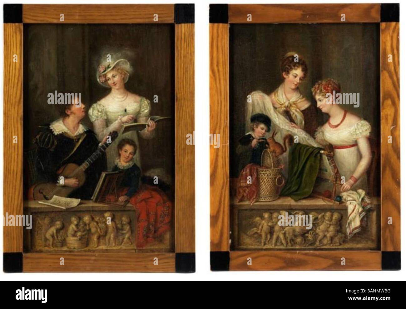 Oil on wood panel Cut Out Stock Images & Pictures - Alamy