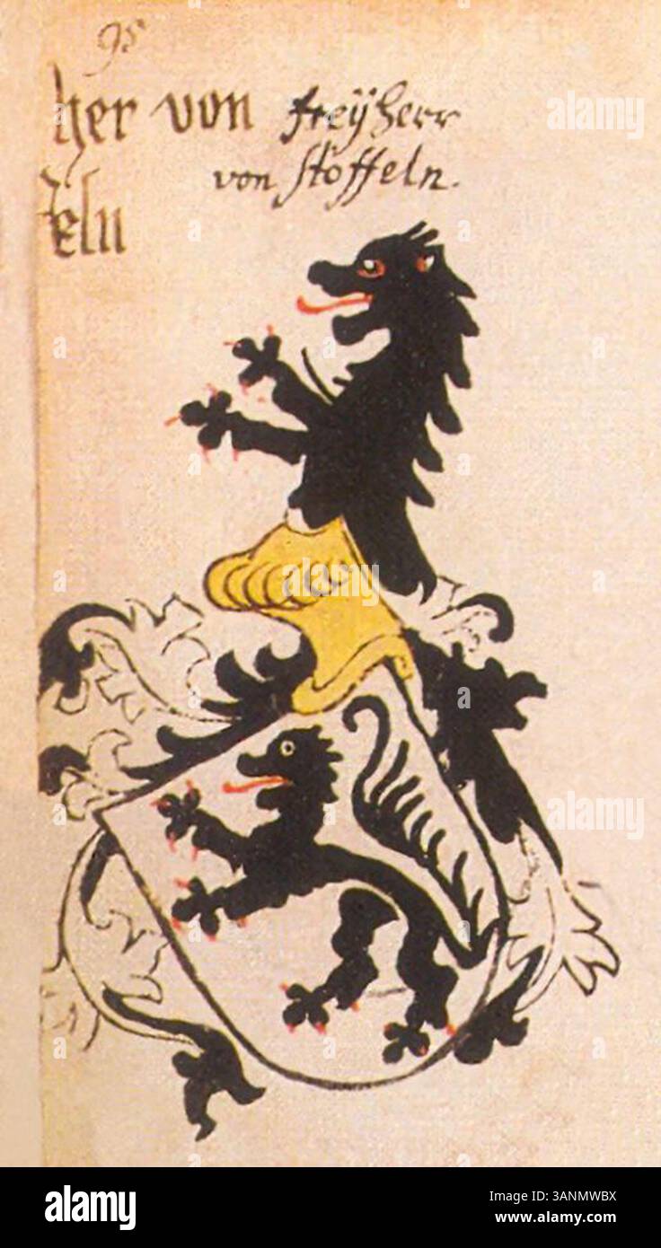 This coat of arms of Freyherr von Stoffeln (Barons), designed by Hans ...