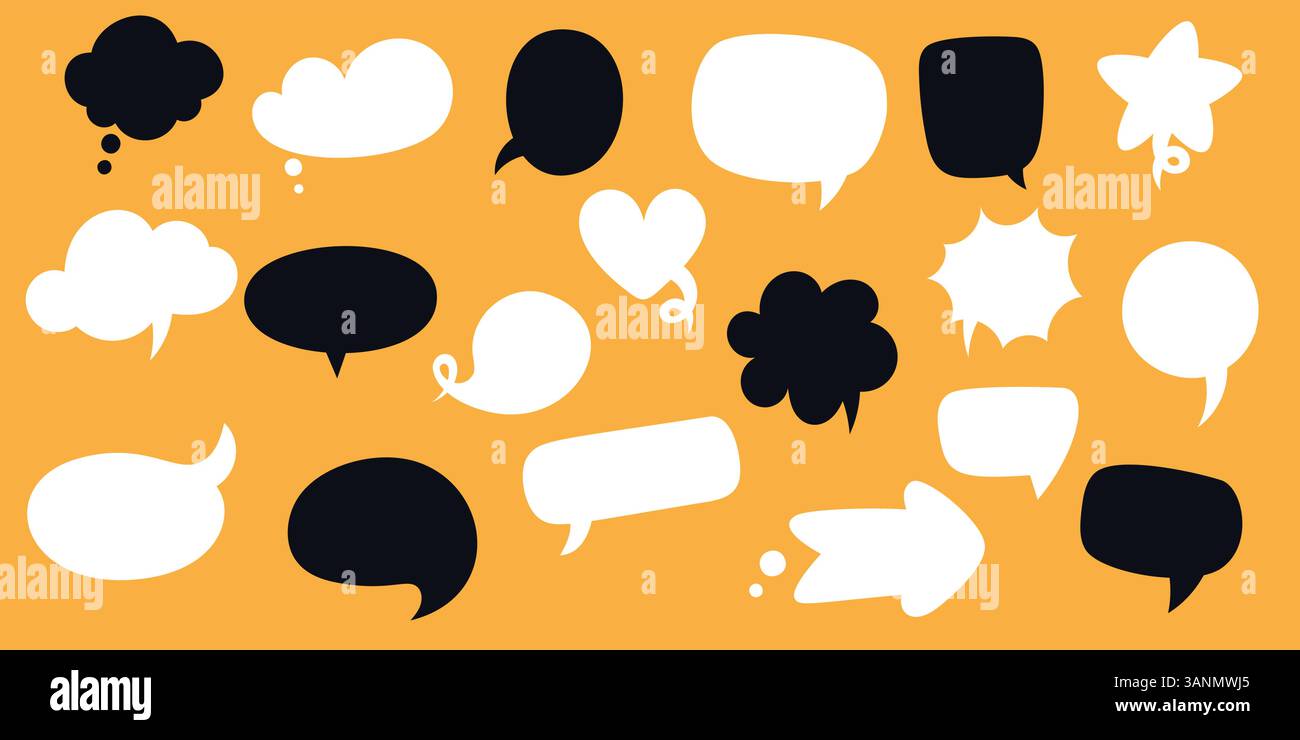 Empty speech bubbles for chats and messages. Discussion and ...